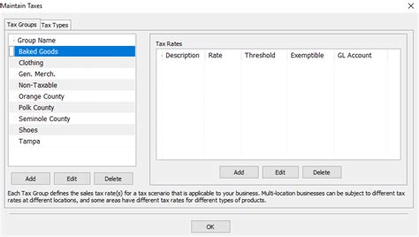 Setting Up Tax Codes Tax Groups And Tax Rates