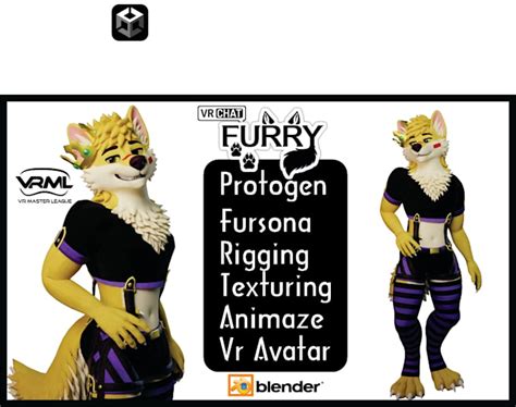 Do Vrchat Avatar 3d Model Furry Avatar Vrchat Nsfw Vtuber Vseeface By Britttanylyon Fiverr
