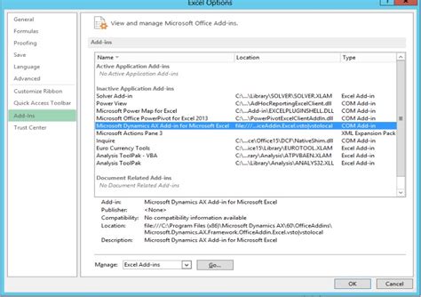 Dynamics AX Add Ins Isn T Loading While Opening The Excel
