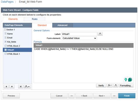 Conditional Field In Email Awknowledgement Datapages Caspio Community Forums