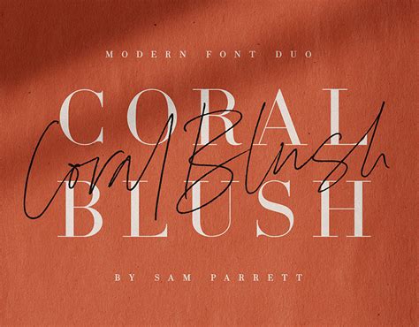 Coral Blush Font Duo Behance