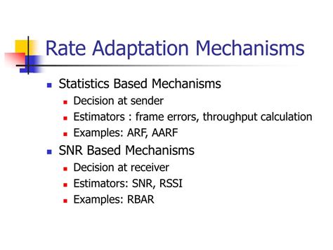 Ppt Performance Testing Of Rate Adaptation Algorithms In Wlan