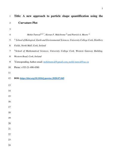 pdf a new approach to particle shape quantification using the