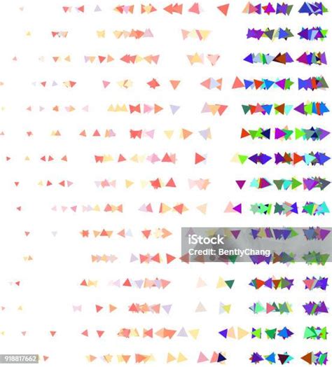 Colored Abstract Overlapping Triangles Pattern Digital Generative Art
