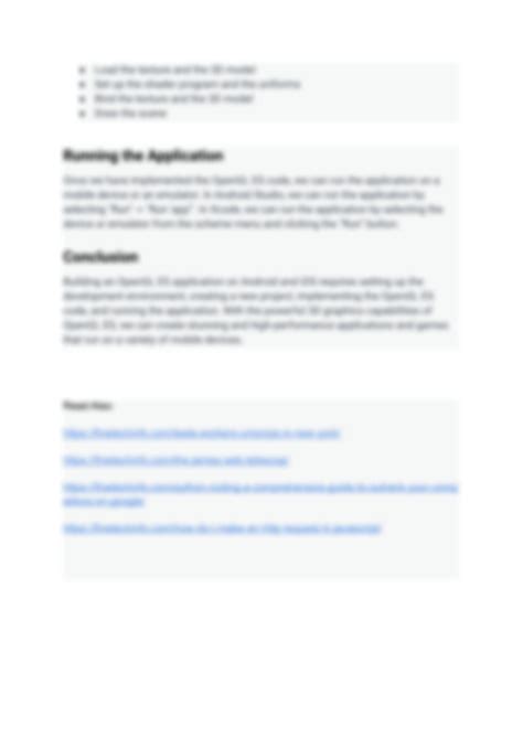 Solution Build An Opengl Es Application On Android And Ios Studypool