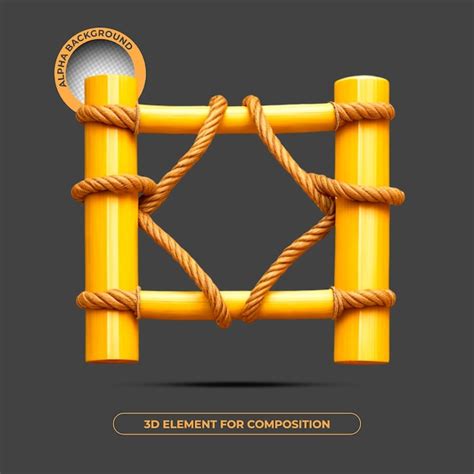 Premium Psd A Yellow Structure With A Label That Says 3d Element For