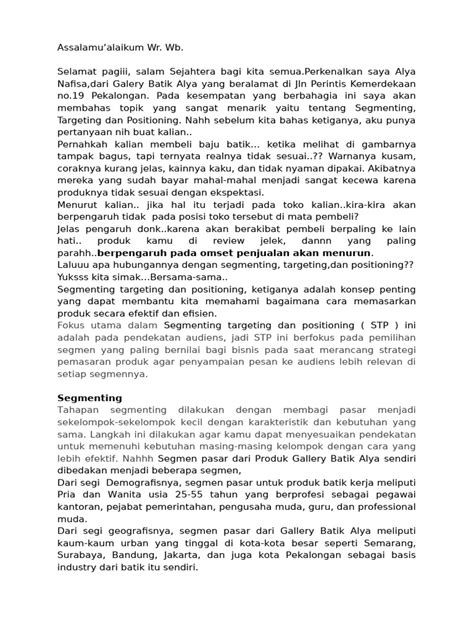 Segmenting Targeting Dan Positioning Pdf