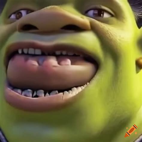 Shrek Meme With A Creepy Smile On Craiyon