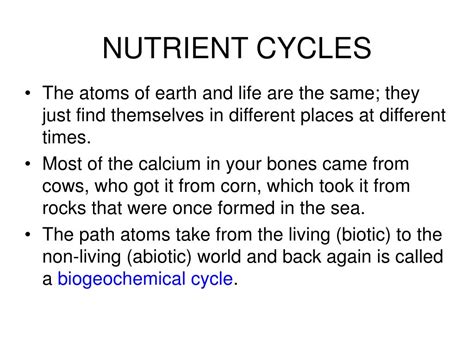 PPT NUTRIENT CYCLES PowerPoint Presentation Free Download ID 217294