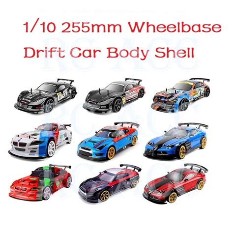Rc Pvc Painted 255mm Wheelbase Drift Car Body Shell Wtail For 110 Hsp