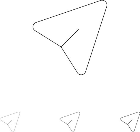 Arrow Pin Mouse Computer Bold And Thin Black Line Icon Set 18030569 Vector Art At Vecteezy