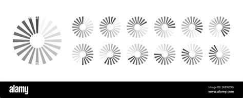 Circular Loading Buffering Icons Vector Video Ready For Animation 