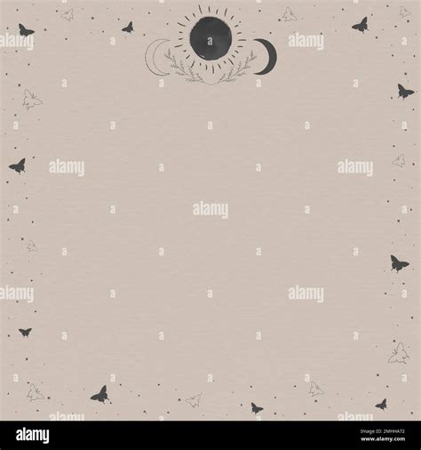 Blank Floral And Astronomical Frame Mockup Vector Stock Vector Image And Art Alamy