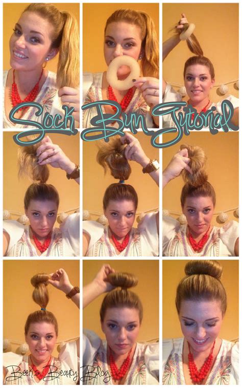 Beek S Beauty Blog Sock Bun Tutorial