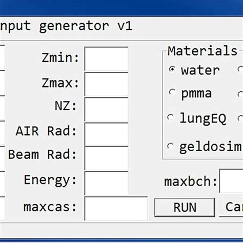 Phits Input Generator Gui For Proton Irradiation Of Commonly Used