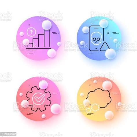 톱니 바퀴 그래프 차트 및 토크 버블 최소 선 아이콘 웹 응용 프로그램 인쇄용 벡터 3차원 형태에 대한 스톡 벡터 아트 및 기타 이미지 3차원 형태 건설 산업 구