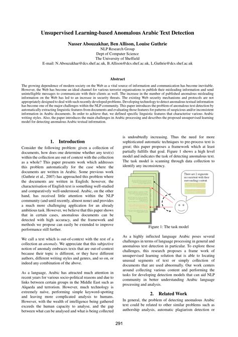 Pdf Unsupervised Learning Based Anomalous Arabic Text Detection