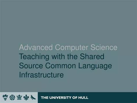 PPT Advanced Computer Science Teaching With The Shared Source Common