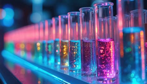 Illustration Shows Colorful Test Tubes In Laboratory Experimentation Analysis Innovation