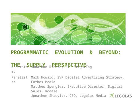 Pptx Programmatic Evolution And Beyond The Supply Perspective Dokumentips