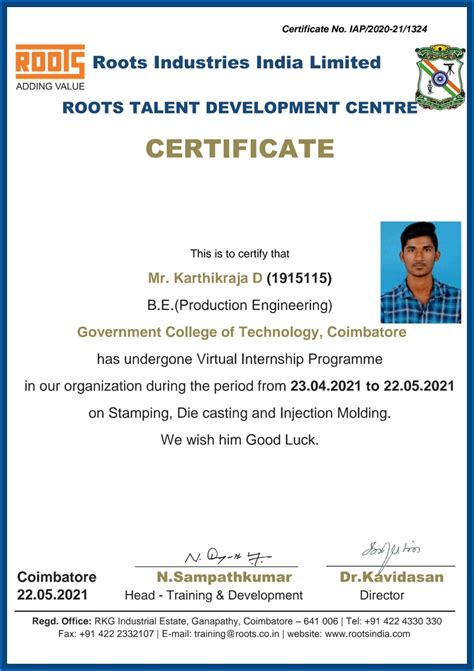 Karthik Raja D On Linkedin Internship Engineering Productdesign