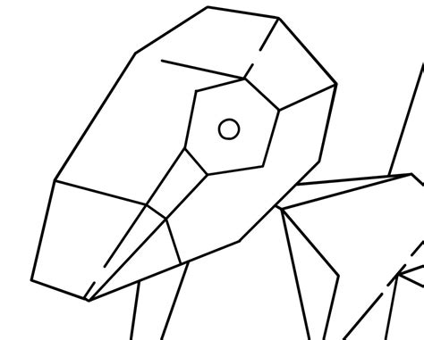 포켓몬스터 폴리곤 색칠공부 도안 무지개캔버스 색칠공부 무료도안