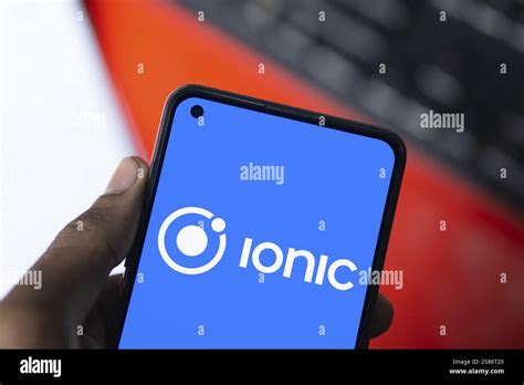 Ionic Logo Is Displayed On Smartphone Ionic Is An Open Source Ui