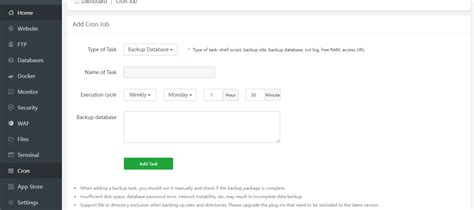 Cron Job Aapanel Free Hosting Control Panel One Click Lamplemp