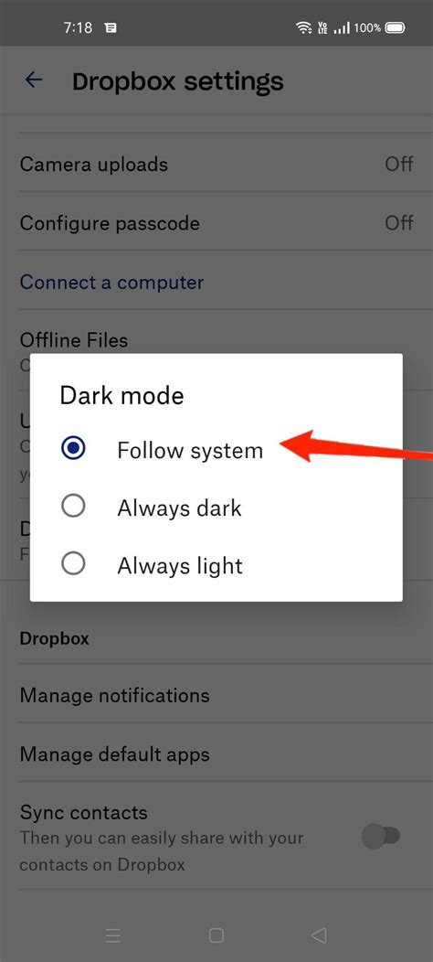 How To Enable Dark Mode On Dropbox Android