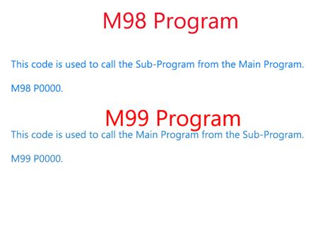 M98 And M99 Code Example Cadcamadda