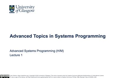 Colin Perkins Teaching 2023 2024 Advanced Systems Programming Hm