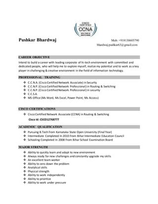 Cv DOCX Computer Networking Computing