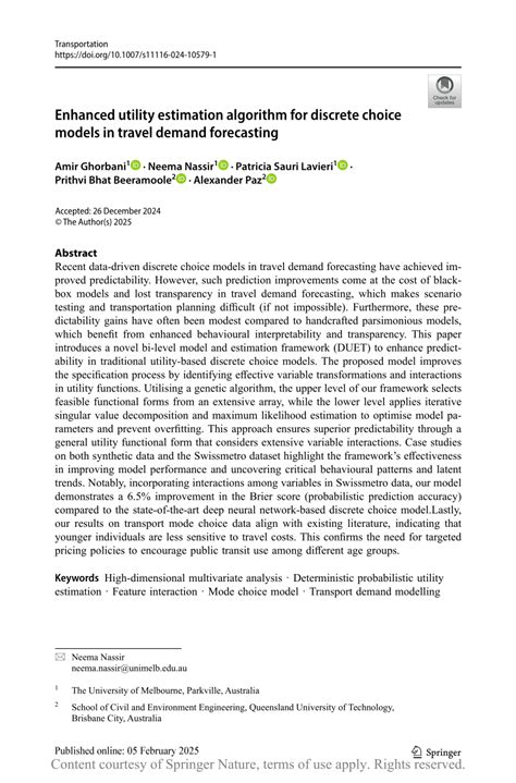 pdf enhanced utility estimation algorithm for discrete choice models