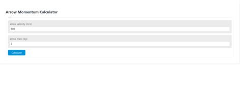 Arrow Momentum Calculator Calculator Academy