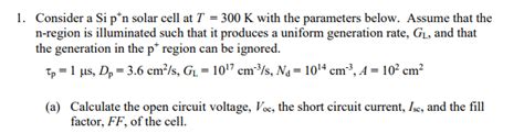Semiconductors Solar Cell Problem Electrical Engineering Stack Exchange