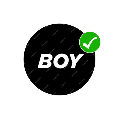 Premium Vector Boy Allow Tick Mark Icon Boy Allow Symbol