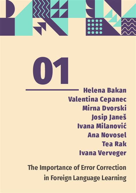 Pdf The Importance Of Error Correction In Foreign Language Learning