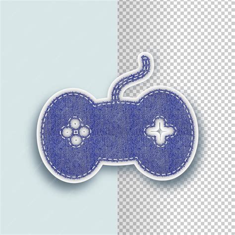 Premium Vector Denim Texture Game Controller Icon With Editable Background