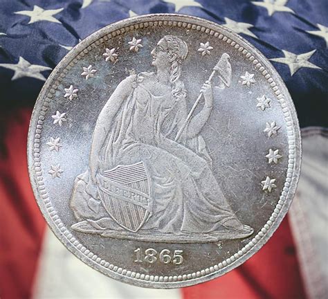 1865 Seated Liberty Dollar Silver Plated Coin Uncirculated Etsy