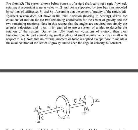 The System Shown Below Consists Of A Rigid Shaft