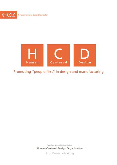 Pdf Human Centered Design Hcd Net5 Hcd Process And Methods The