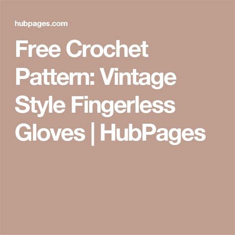 Victorian Fingerless Gloves Crochet Pattern Fingerless Gloves Crochet