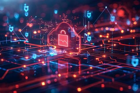 Secure Cloud Computing Digital Background Representing Cloud Computing