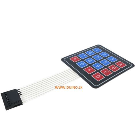 Membrane Switch Keypad 4x4 Matrix Array 16 Key Duinolk The Biggest