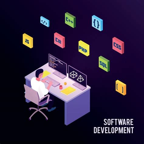 Isometric Programmers Composition Vector Illustration 2908824 Vector