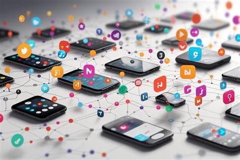 Premium Photo Animation Of Multiple Mobile Application Icons