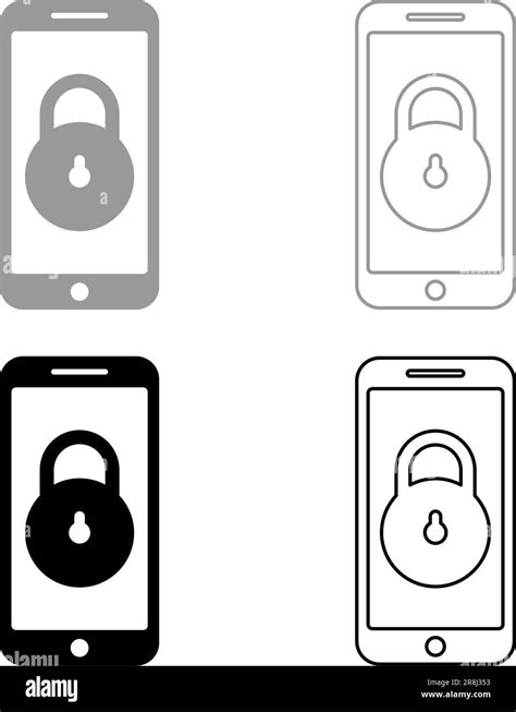 Smartphone Lock Personal Data Security Cyber Access Concept Phone Locked Cellphone Padlock Use