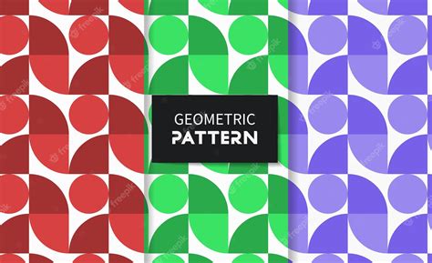 Premium Vector Set Of Geometric Seamless Patterns Vector