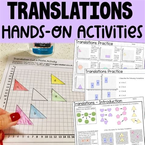 Rigid Transformations Translations Reflections Rotations Practice Bundle