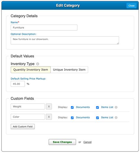 Adding Custom Fields To Inventory Salesbinder